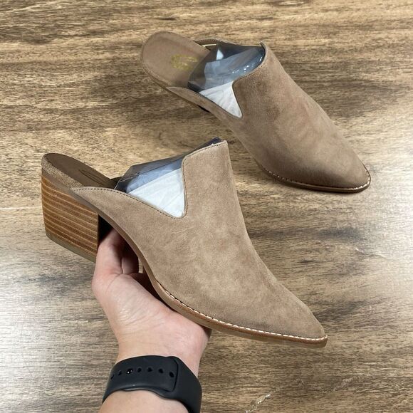 Sbicca | Shoes | Nib Sbicca Monroe Mule Womens 7 Tan Suede Leather ...